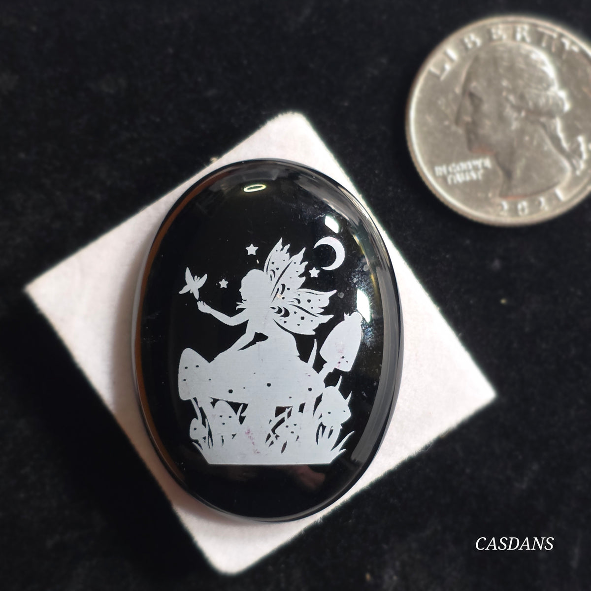 Engraved Black Onyx — CASDANS
